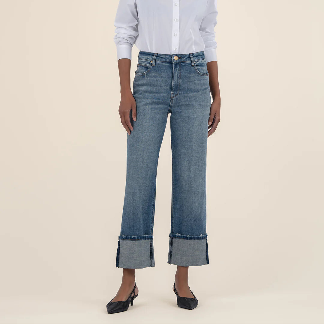 Sienna High Rise Wide Leg Jeans (Cuddle) – Bella Mia